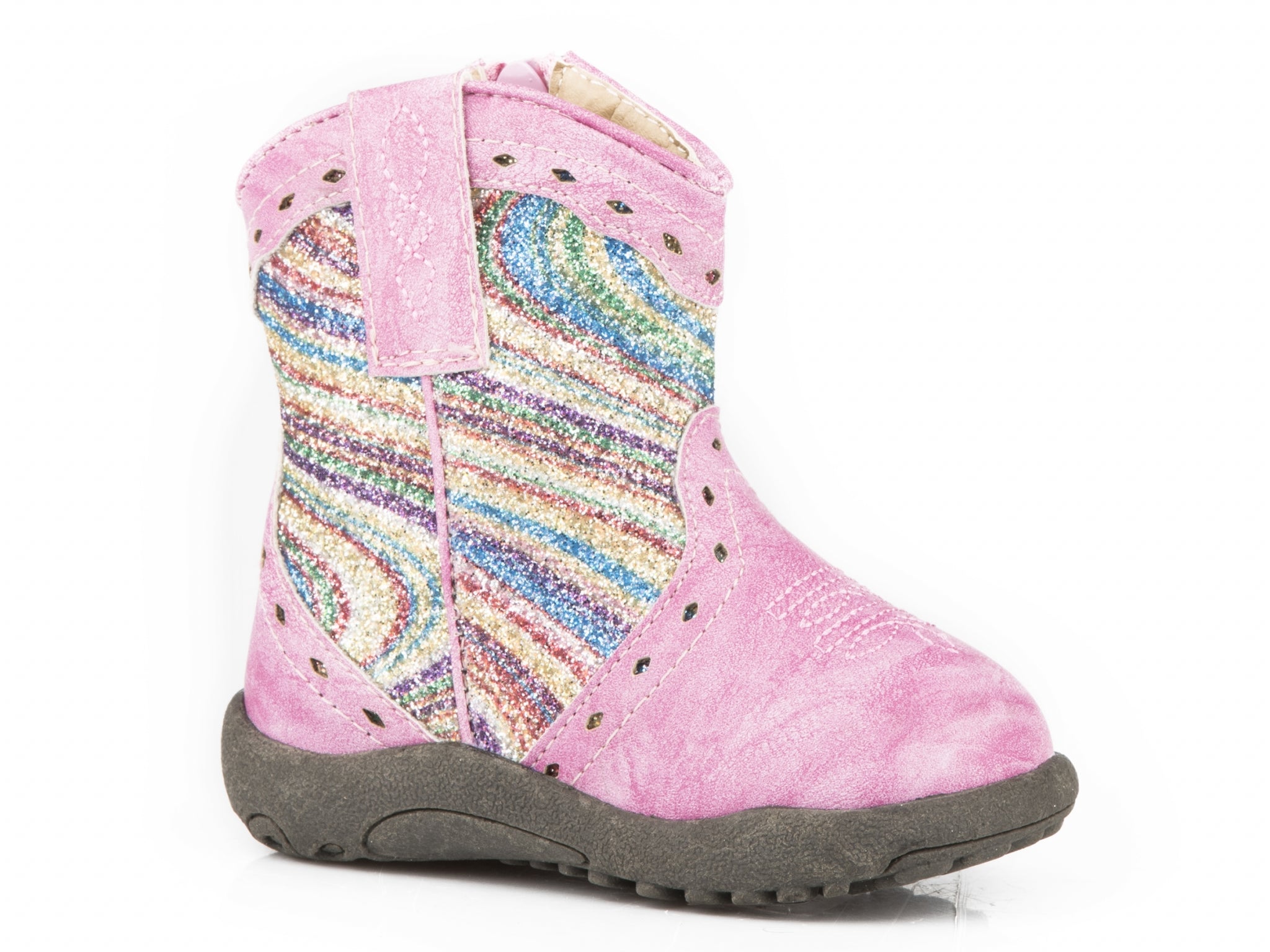 Roper Cowbabies Infant Girls Triad Design Pink Vamp/Swirly Boots– Horse.com