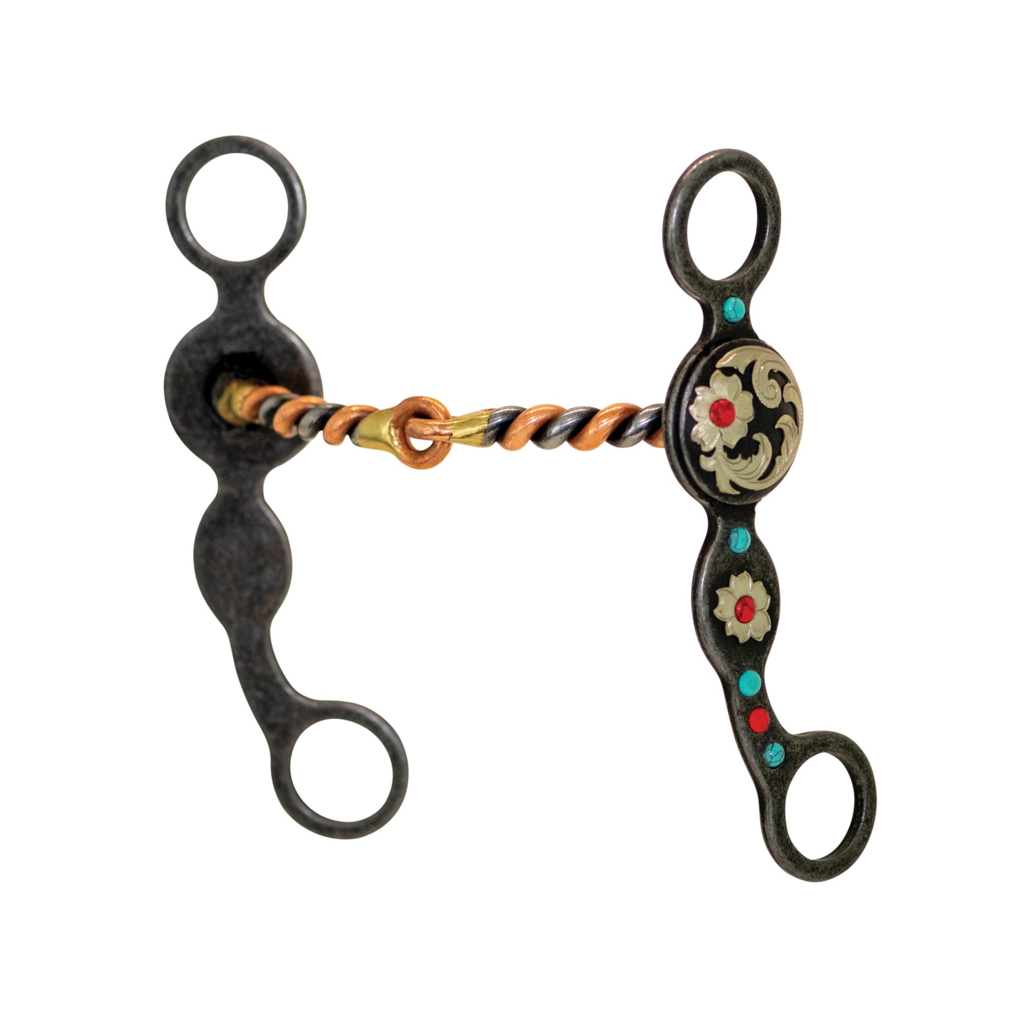 Partrade Cowboy Tack Southwest Copper Twisted Snaffle Floral Bit– Horse.com