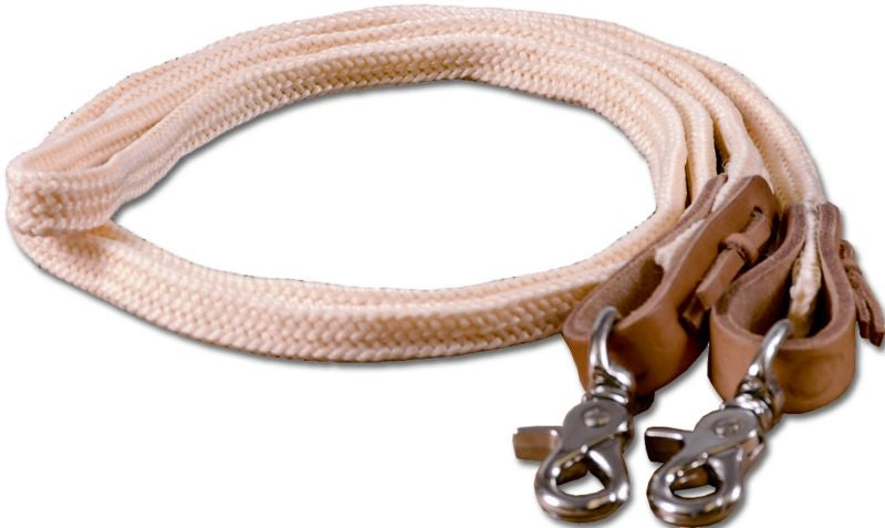 Mustang Waxed Flat Braided Poly Roping Rein– Horse.com