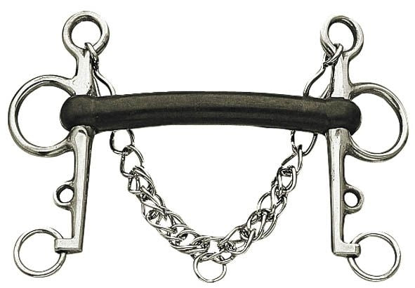 Korsteel Hard Rubber Mullen Mouth Pelham Bit – Horse.com