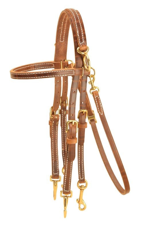 Tory Harness Leather Sidecheck Double Headstall– Horse.com