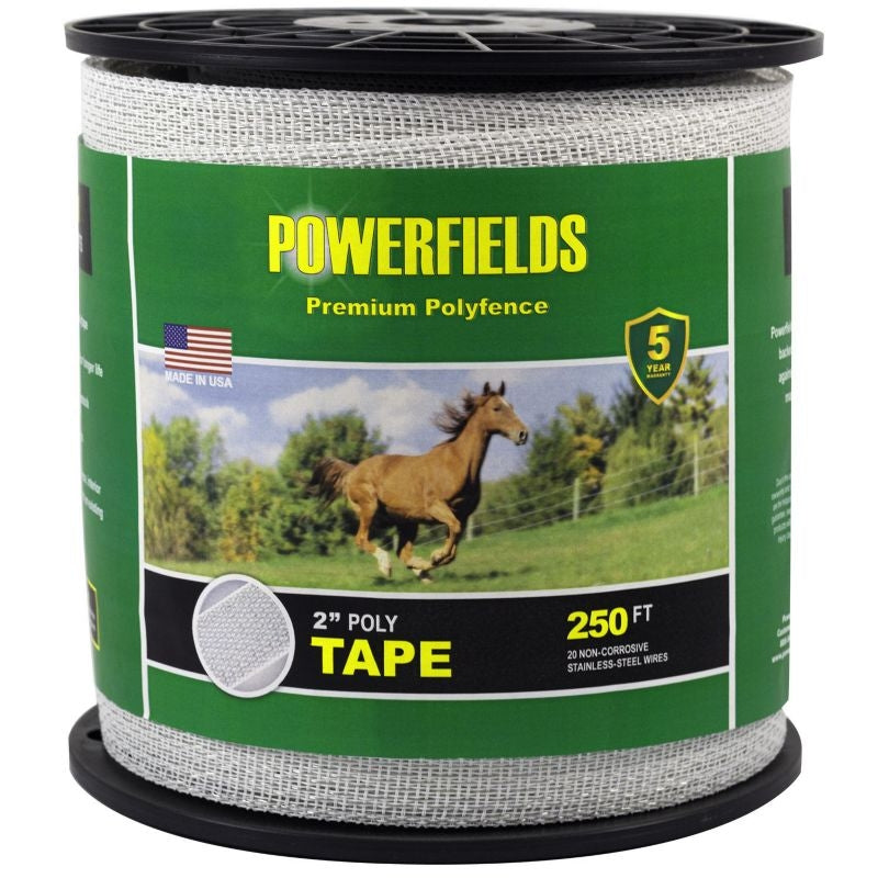 Powerfields 2 Inch Polytape White– Horse.com