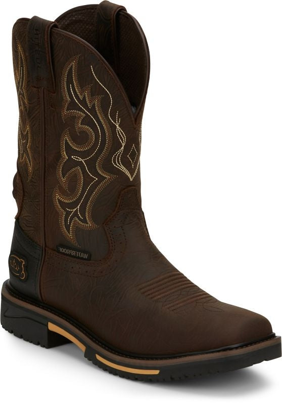 Justin Mens Stampede Joist WP Sq Toe Boots – Horse.com