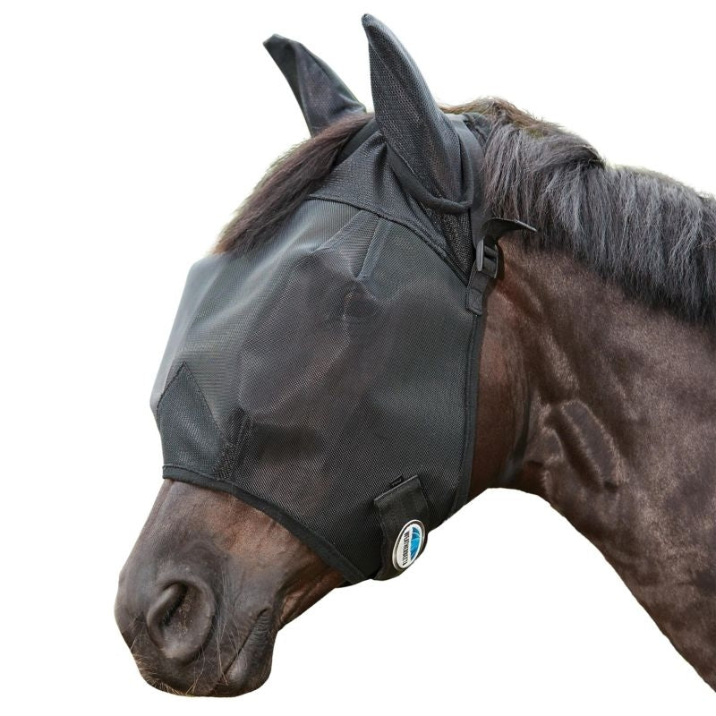 WB CFT Double Dart Deluxe Fly Mask Ears Pony Black– Horse.com
