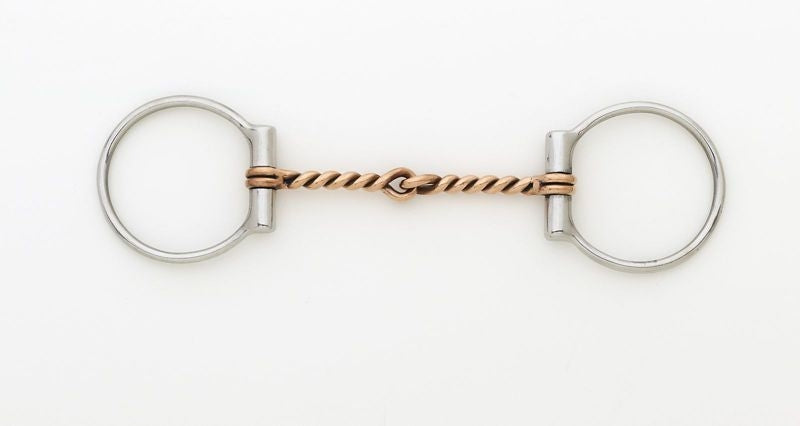 Stainless Steel Copper Twisted Wire D-Ring Bit 5– Horse.com