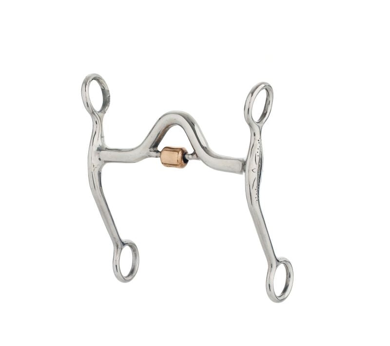 Stainless Steel Med Port Roller Curb Bit 5– Horse.com