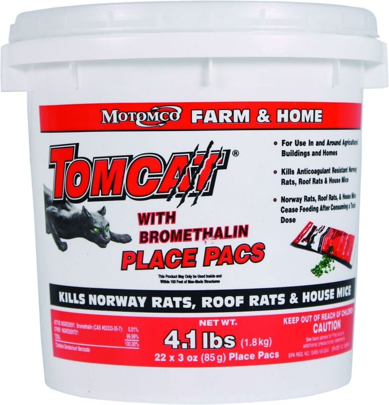 Tomcat with Bromethalin Place Pacs Pail 22 3oz– Horse.com