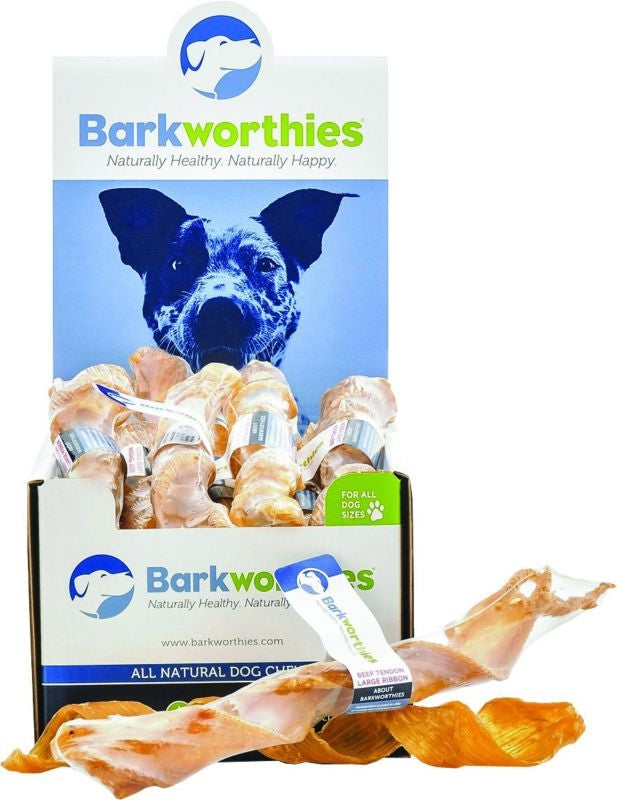 All Natural Beef Tendon Ribbon Dog Chew Lg Brown – Horse.com