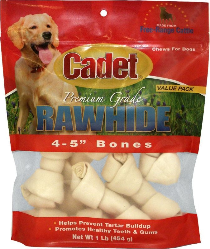Cadet Rawhide Knotted Bone 4-5 Value Pack 1 lb Nat– Horse.com