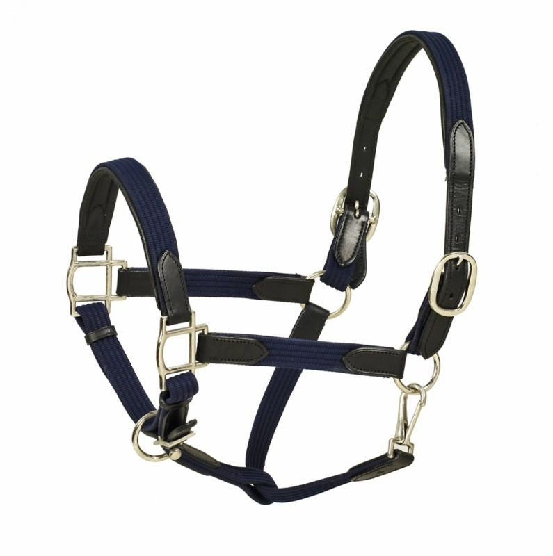 HK Americana Leather Padded Web Halter Full Black/ – Horse.com