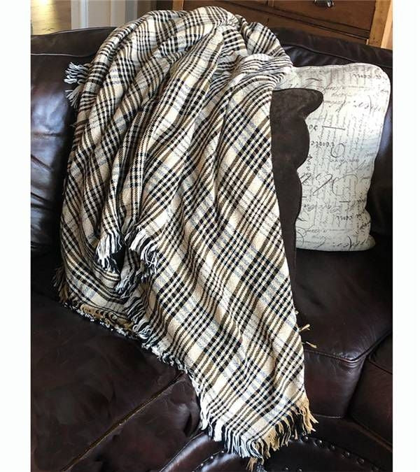 Baker Plaid Afghan 50" x 70" Baker Plaid– Horse.com
