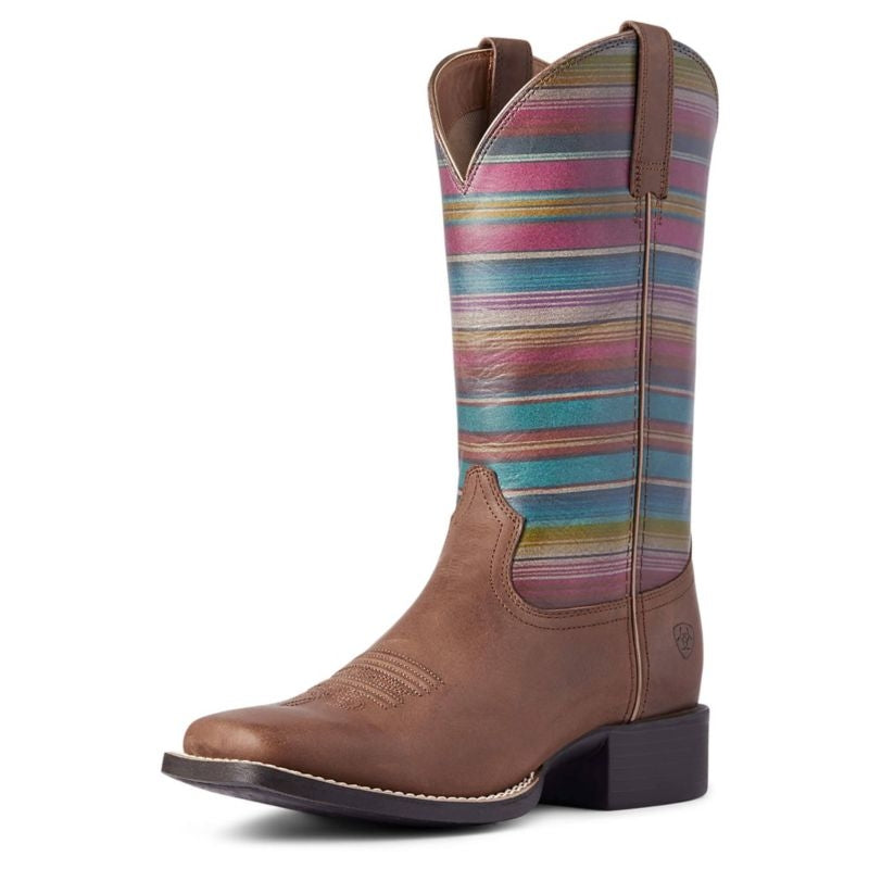 Ariat Ladies Round Up Wide Square Toe Western Boot– Horse.com