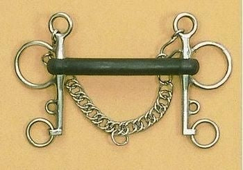 Centaur Stainless Steel Rubber Mullen Mouth Pelham – Horse.com