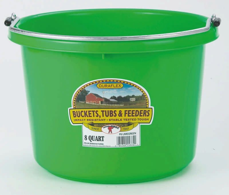 Plastic Pail 8qt Lime– Horse.com