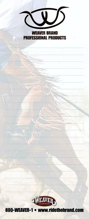 Weaver Leather Notepad With Magnet 3.25 x 8 Bk/Wh– Horse.com