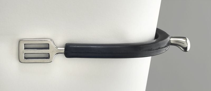 Centaur Rubber Coated Dressage Spurs Ladies Bk/Wh– Horse.com
