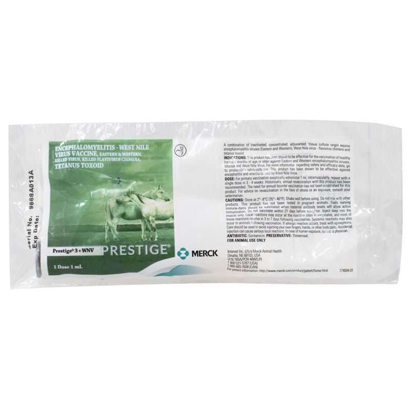 Merck Prestige 3 Plus WNV Vaccine MultiPack 8 Dose – Horse.com